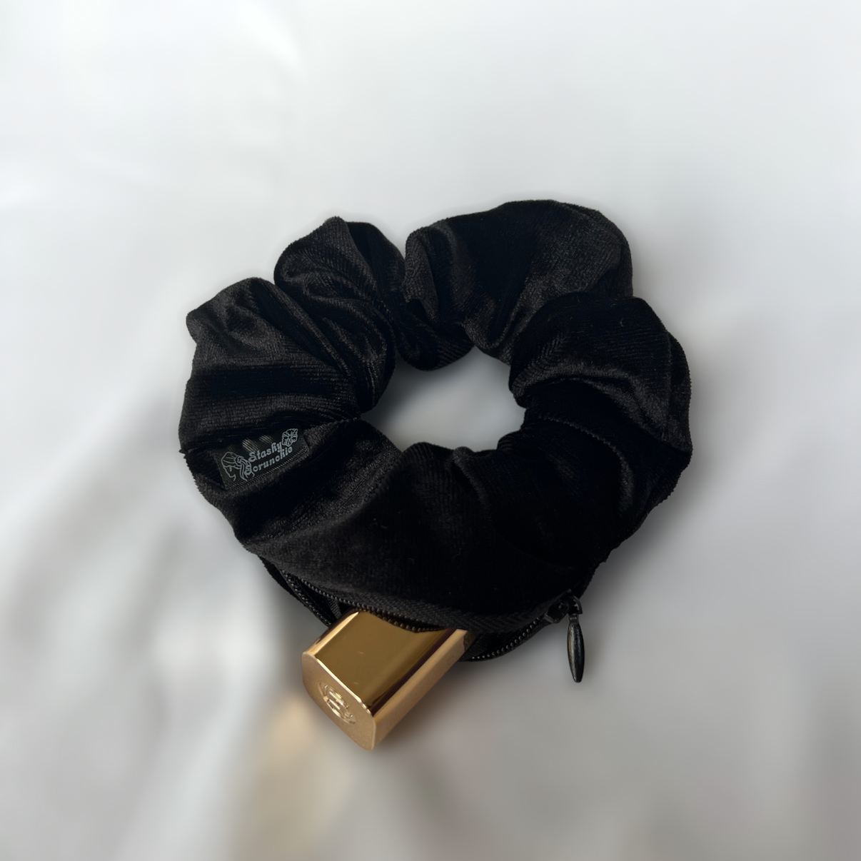 Stashy Scrunchie - Velvet Black
